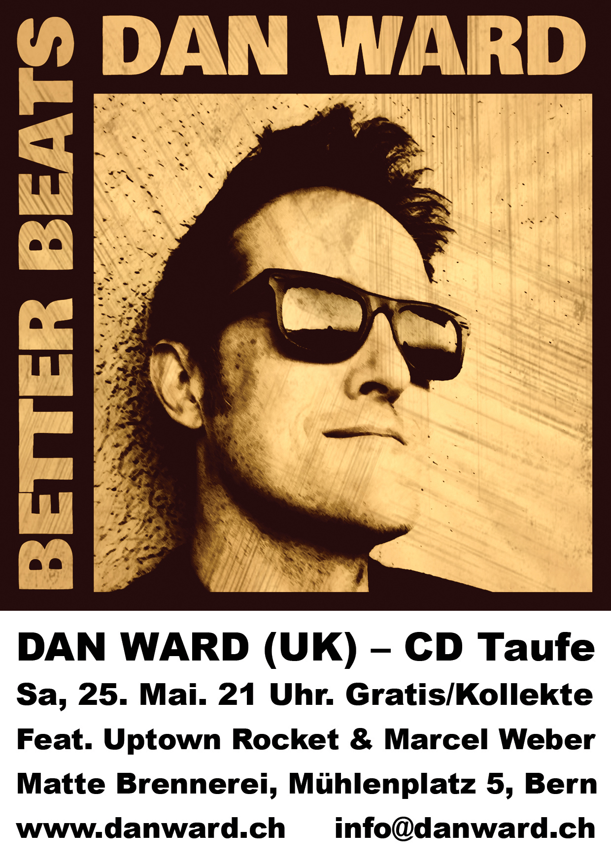 CD Release Concert – 25 May! – Dan Ward – Singer/Songwriter (UK/CH)